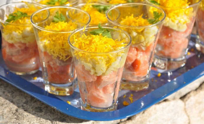 Œufs Mimosa En Verrines Entrée Très Originale Recettes Du Net