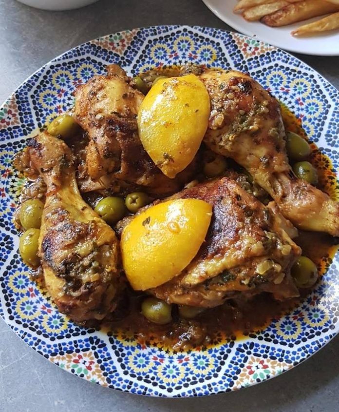 Tajine de poulet aux olives et citron confit – Recettes Du Net